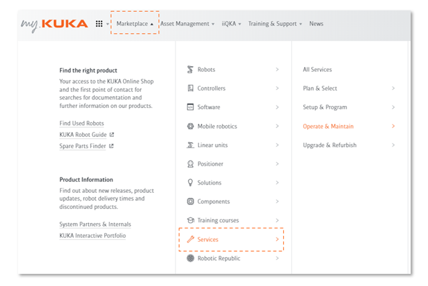 my.KUKA | Service FAQs