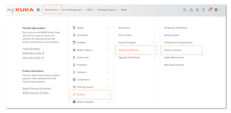 my.KUKA | Service FAQs